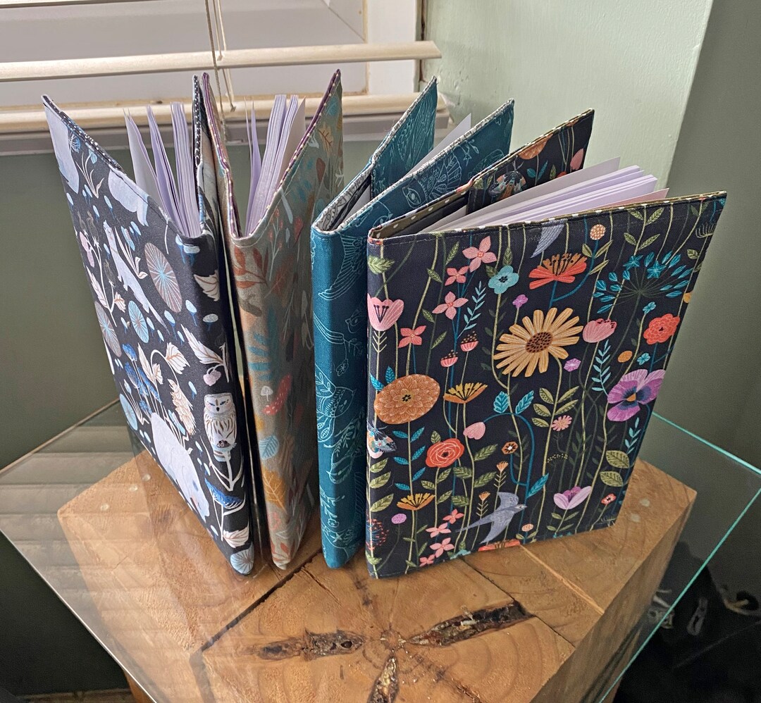 A5 Fabric Notebook Cover, Notebook Sleeve,a5, Woodland, Wildflower ...