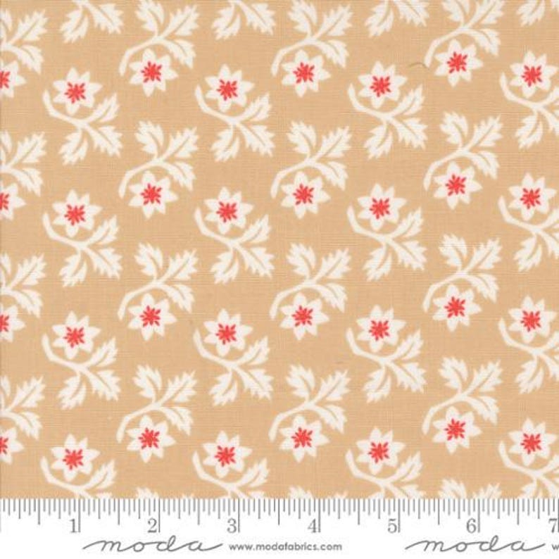 Fabric Moda Sugar Cookie Woodcut Christmas Flower Buon Natale by the ...