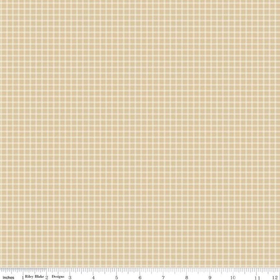 Fabric Riley Blake Tan Explorer Plaid-venture Club by the Quarter Yard ...