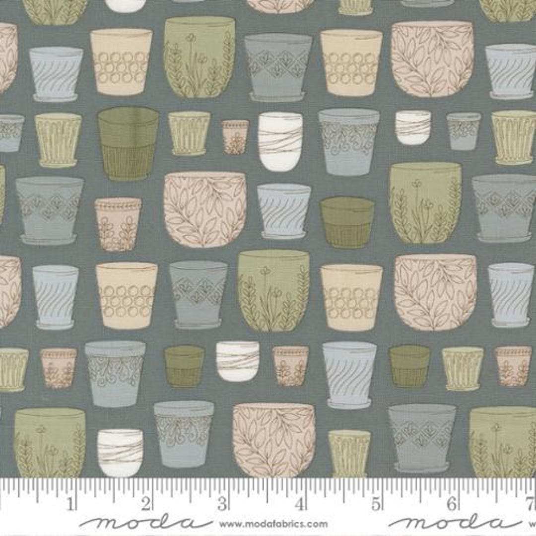 Fabric Moda Ocean Pots Potted by the Quarter Yard 26141-17 - Etsy