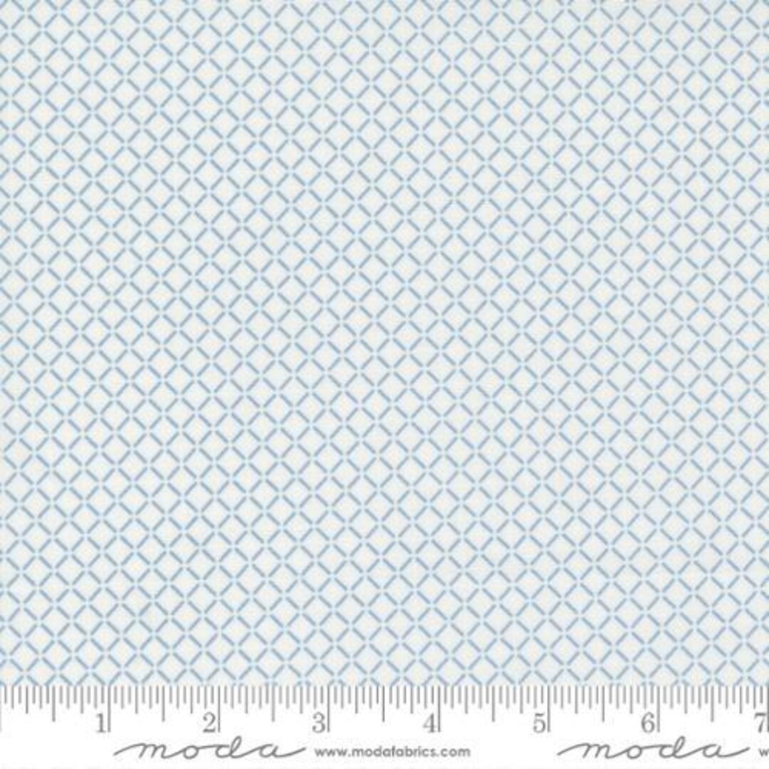 Fabric Moda Cream Blue Sail Check Nantucket Summer by the Quarter Yard ...