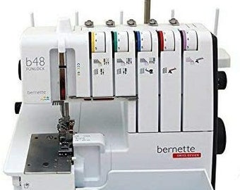 Bernette B44 Funlock Coverstitch Overlock Serger Bundle With Scissors, Rotary Cutter, Threads ...