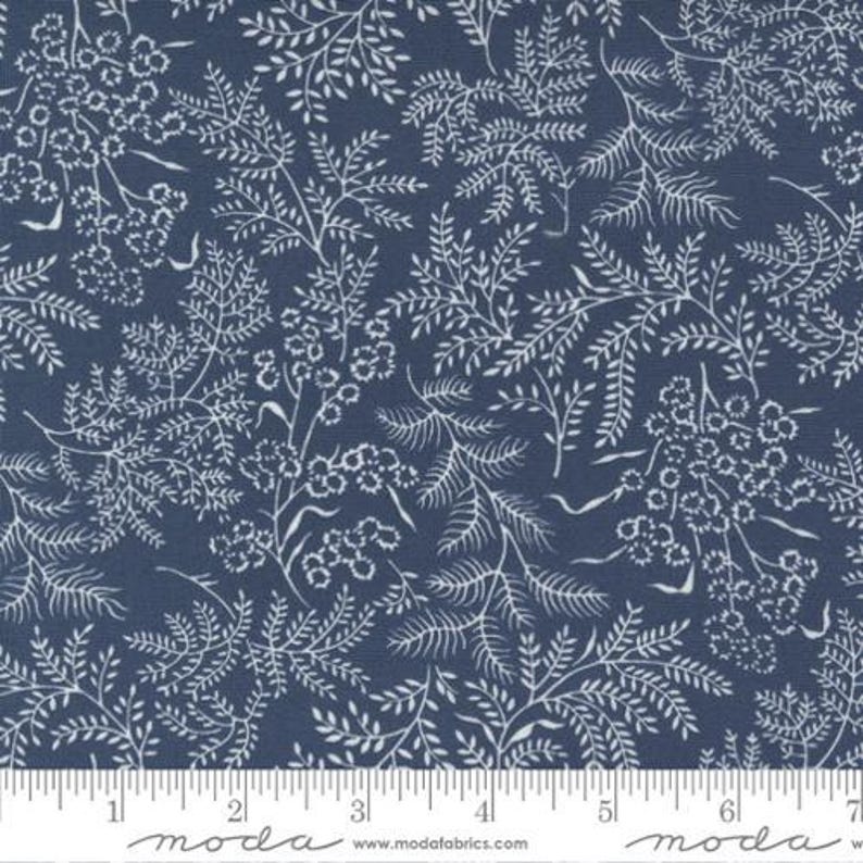 Fabric Moda Navy Sconset Landscape Nantucket Summer by the Quarter Yard ...