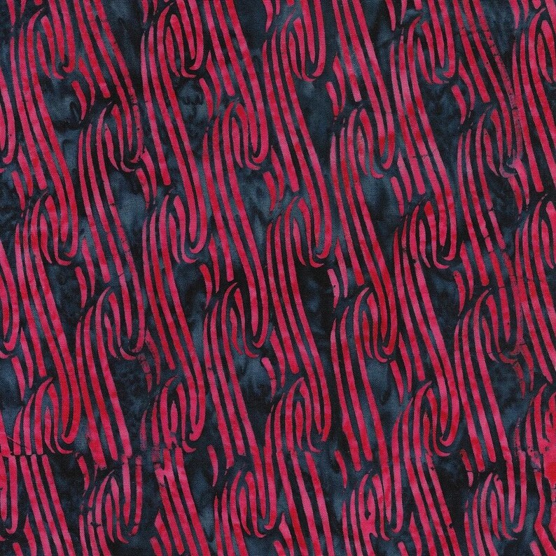 Fabric Lumin Midnight Blue Ribbons Jubilee Island Batiks by the Quarter ...
