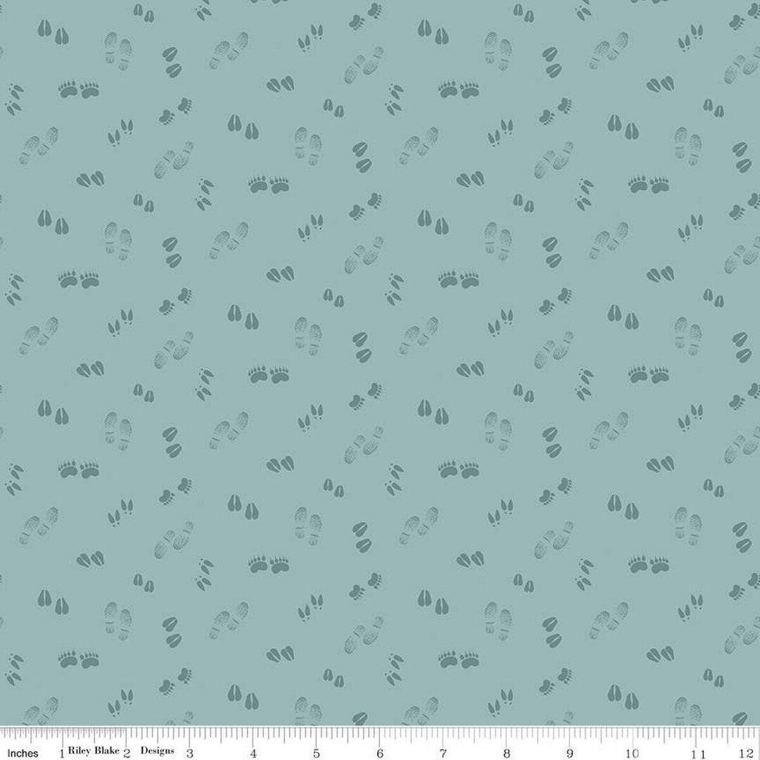 Fabric Riley Blake Vintage Blue Tracks by the Quarter Yard C15124 ...