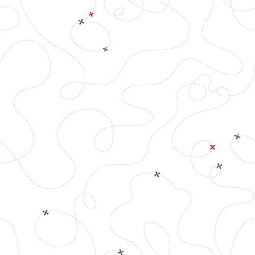 Fabric Studio E Gray X Marks More Spaced Out by the Quarter Yard 7759 ...