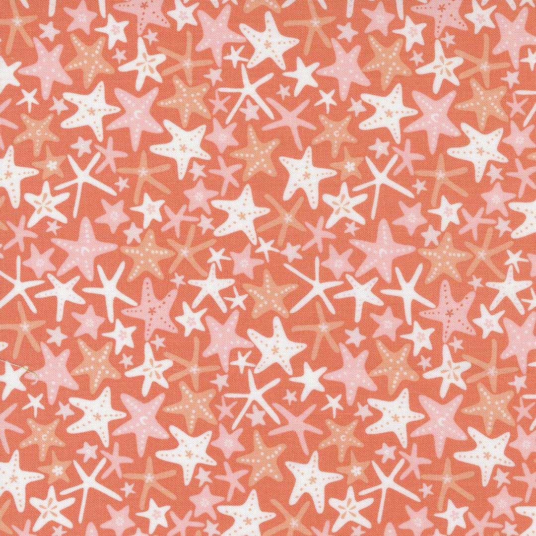 Fabric Moda Coral Starfish by the Quarter Yard 20796-21 - Etsy