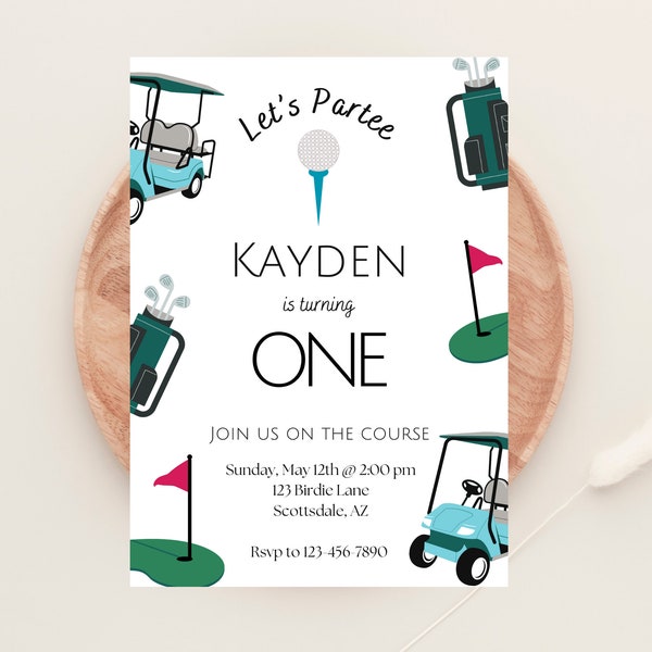 Golf Theme Invite - Etsy