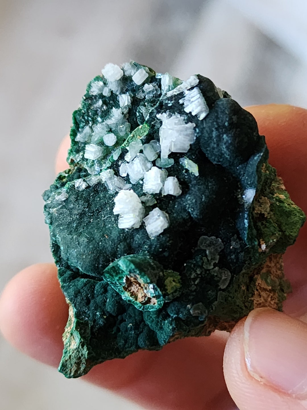 Congo Malachite and Cerussite on Matrix Specimen |ethically Sourced ...