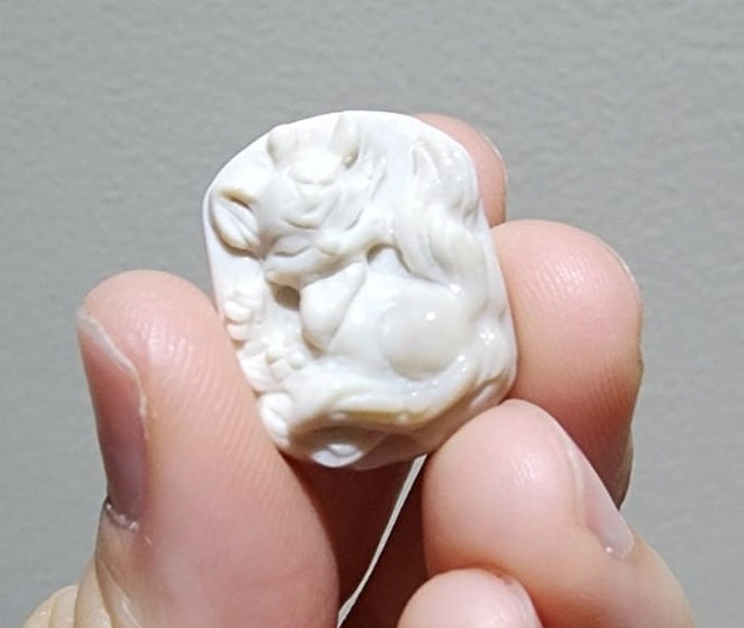 Artisan Handcarved Alashan Agate Charm | Nine Tails Fox | Attraction ...