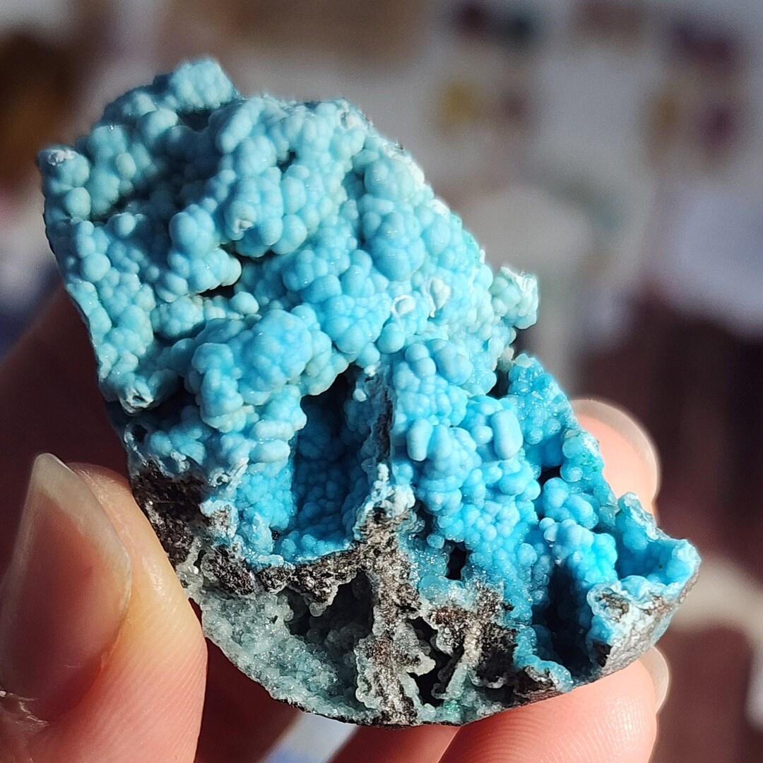 Botryoidal Blue Hemimorphite From Mfouati | Republic of Congo | Fine ...