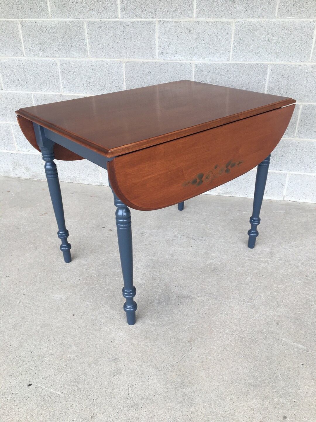 L. Hitchcock Paint Decorated Drop Leaf Dining Table shipping is NOT ...