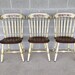 L. Hitchcock Set of 3 Ivory Slat Back Maple Side Chairs (shipping is ...