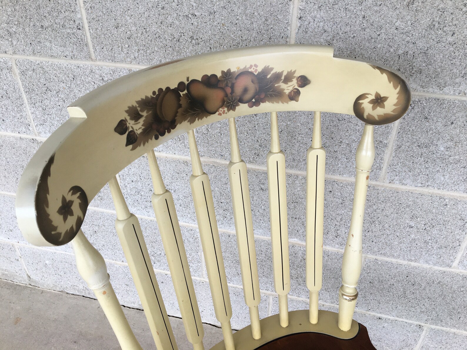 L. Hitchcock Set of 3 Ivory Slat Back Maple Side Chairs (shipping is ...