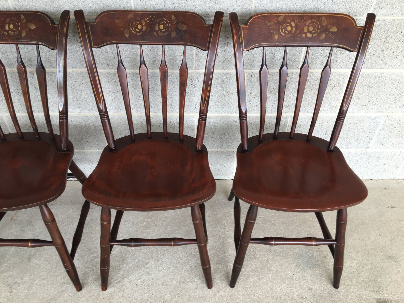 S. Bent & Brothers Set of 6 Maple Arrow Back Side Chairs - Etsy