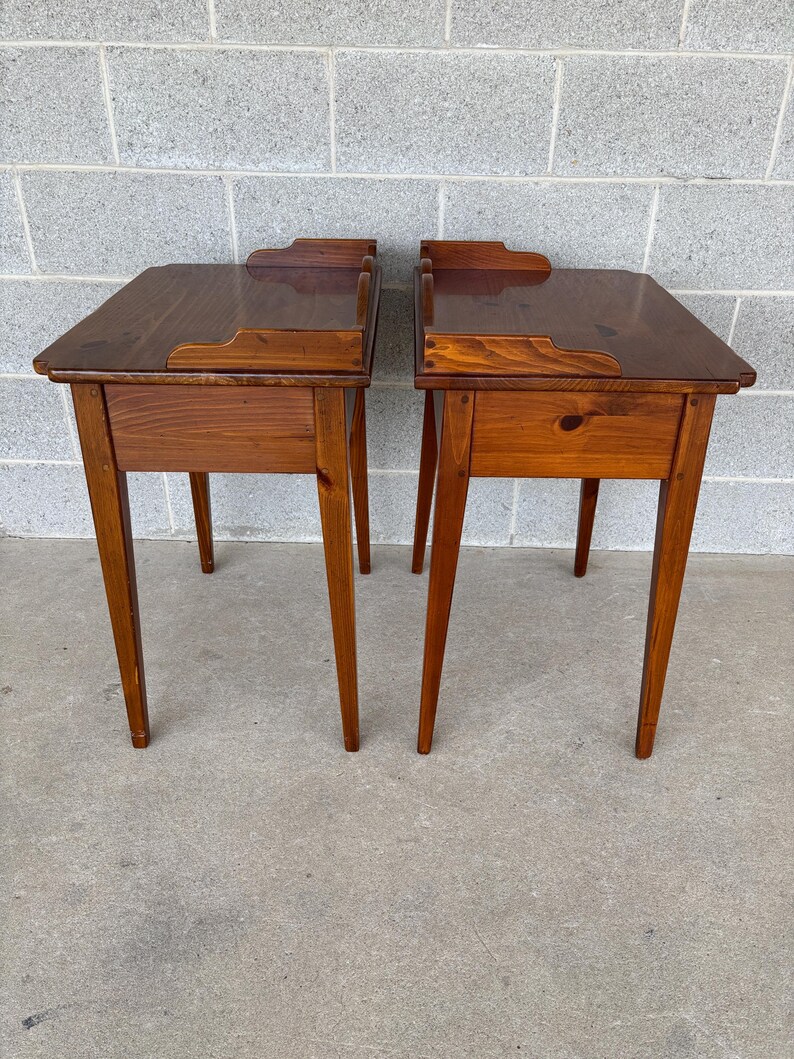 Ethan Allen Country Craftsman Shaker Style Pine Nightstands (shipping ...