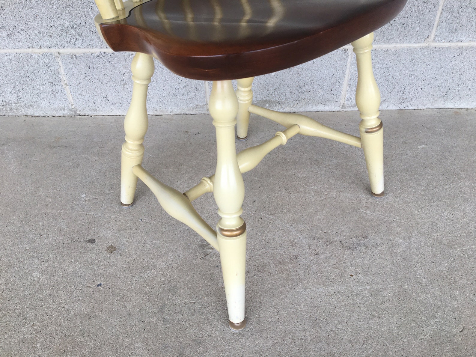 L. Hitchcock Set of 3 Ivory Slat Back Maple Side Chairs shipping is NOT ...