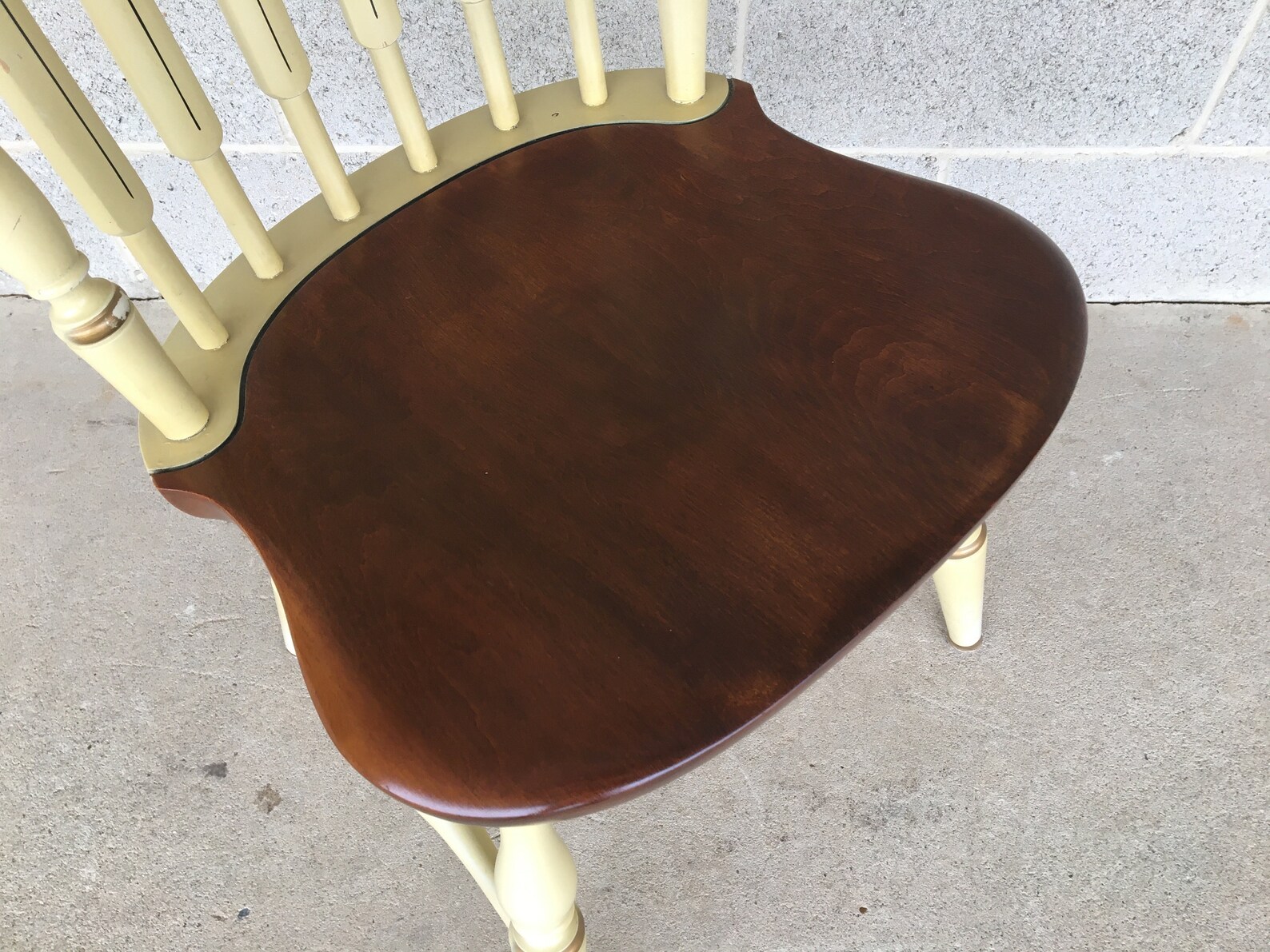 L. Hitchcock Set of 3 Ivory Slat Back Maple Side Chairs shipping is NOT ...