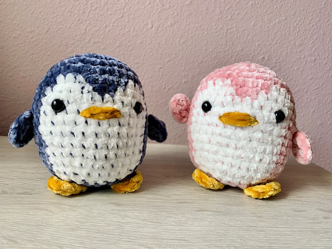 Amigurumi Velvet Penguin Plushie Soft Cuddly Stuffed Animal 4 Tall - Etsy