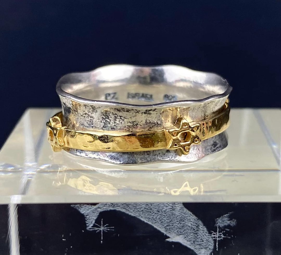 N0737 Vintage Spinner Ring /hallmark PZ Israel /S925 Ring/size 9 - Etsy