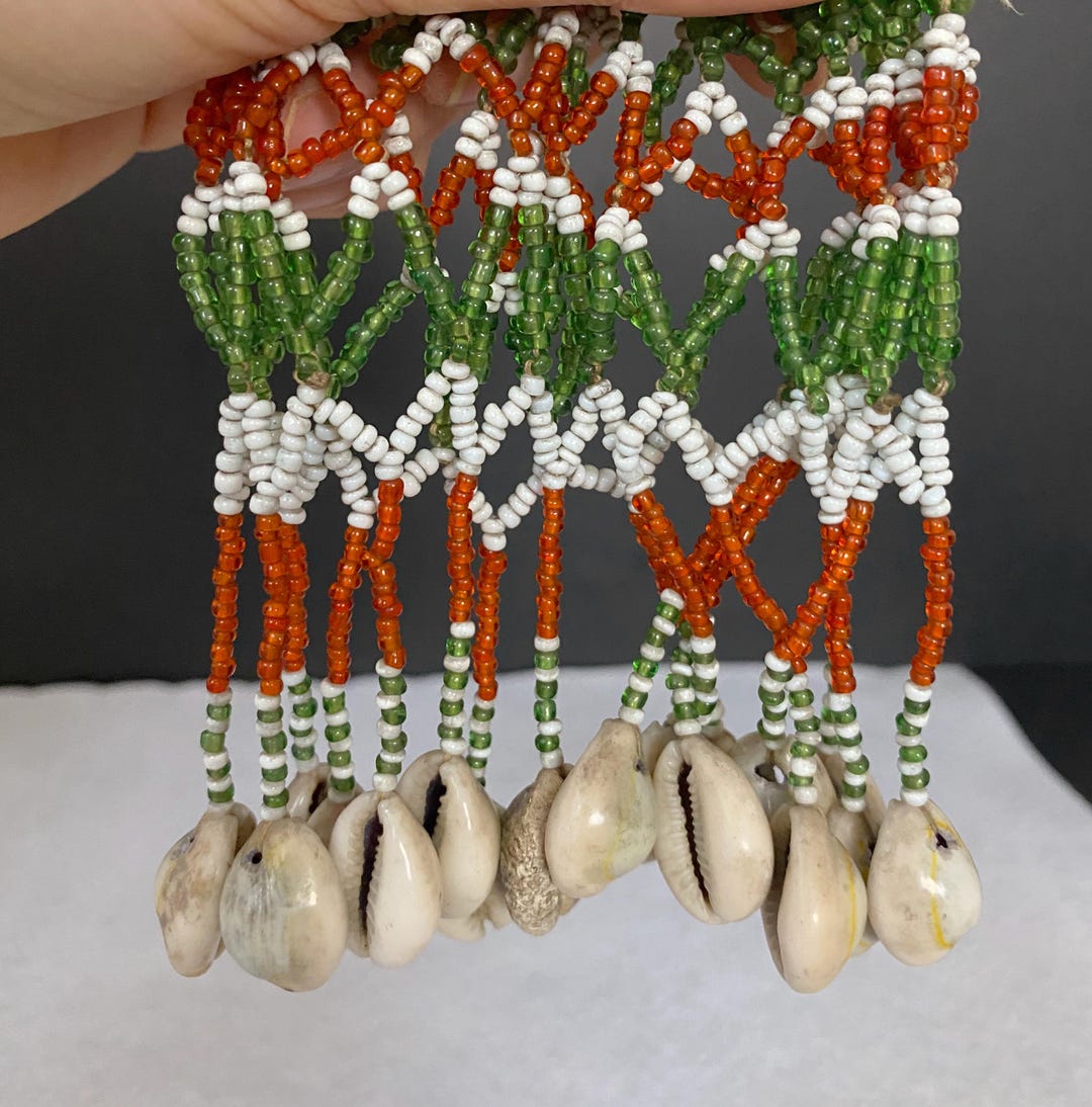 N0804 Antique Native Indian Shell Jewelry / Beaded Jewelry - Etsy