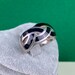 N0499 Vintage Ring/signed S925 Ring / Inlay Black Agate Ring /gift for ...