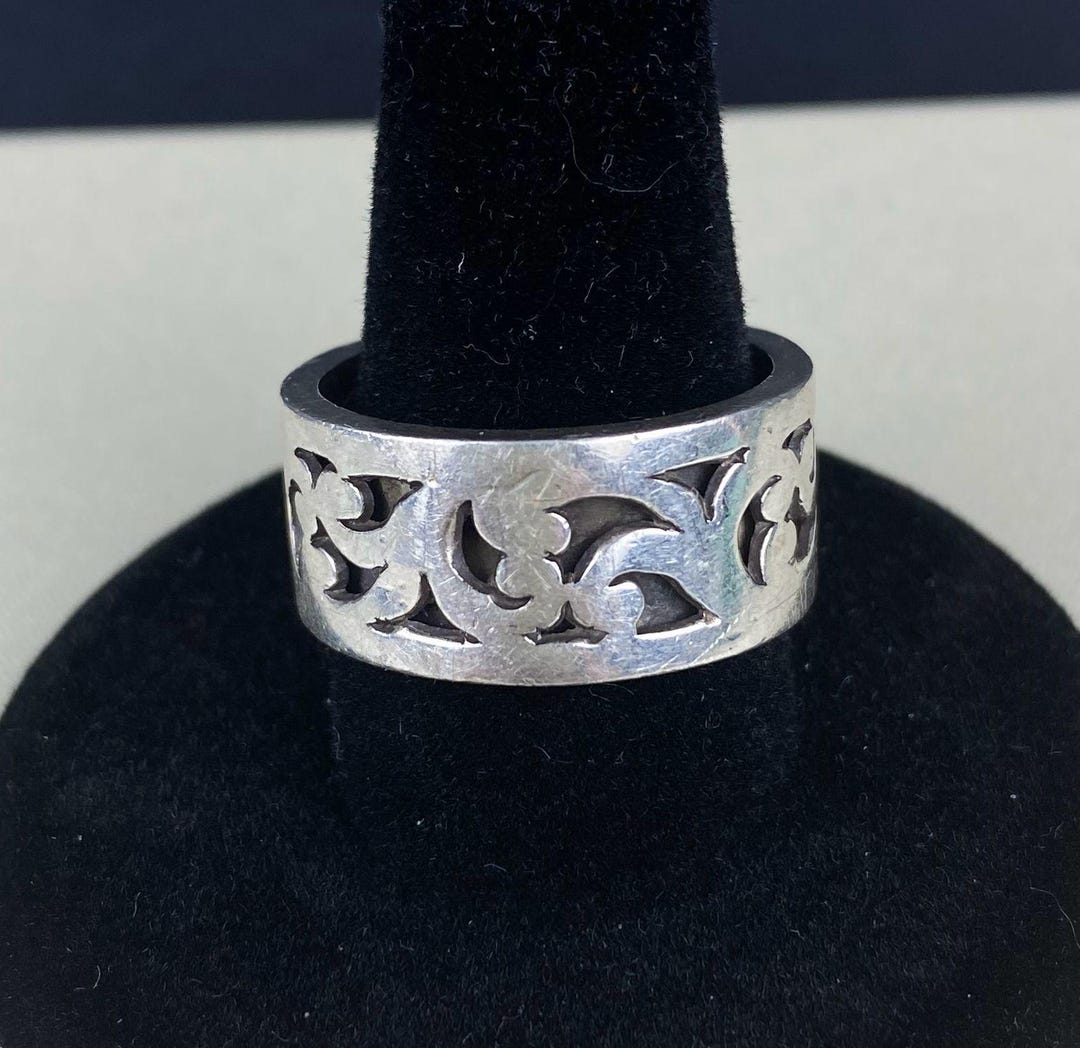 N0878 Vintage Lois Hill Sterling Silver Band Ring / Indonesia 925 Band ...