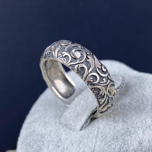 N0802 Vintage Carolyn Pollack Relios Sterling Silver Handmade Band Ring ...