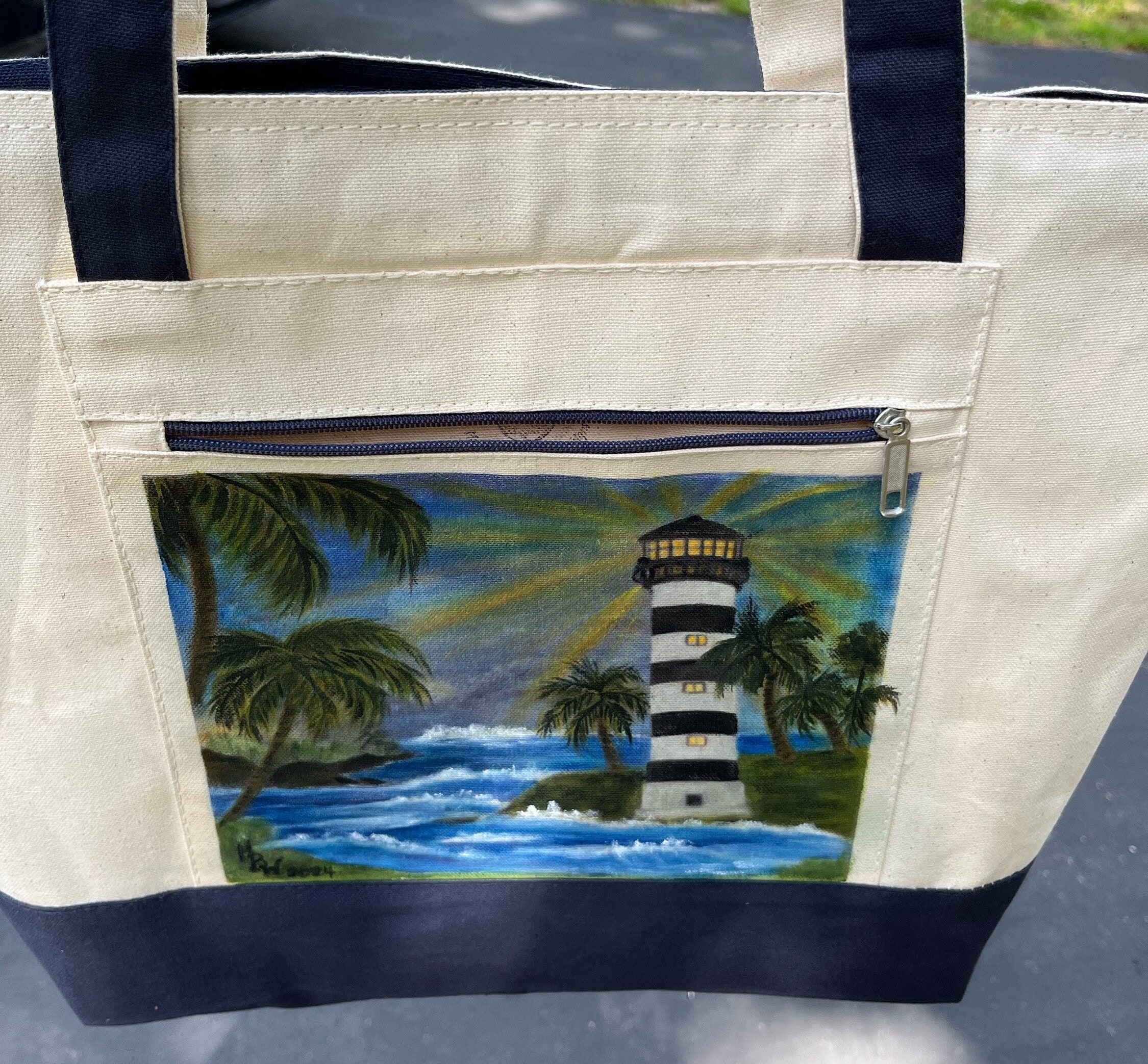 Personalized Bougie Canvas Bags, Hand Painted Not Printed for ...