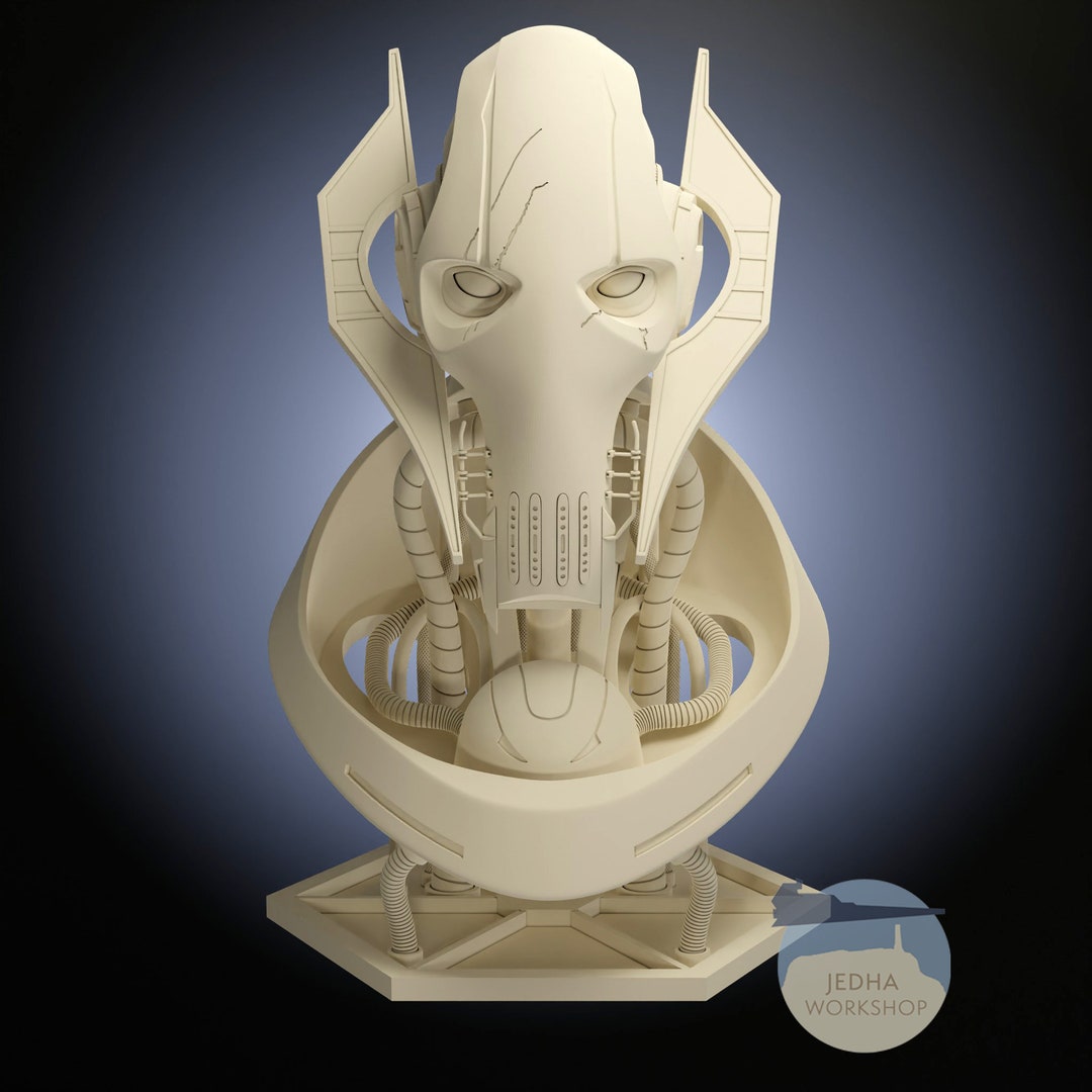 General Grievous Bust STL 3D Print Files Star Wars Revenge of the Sith ...