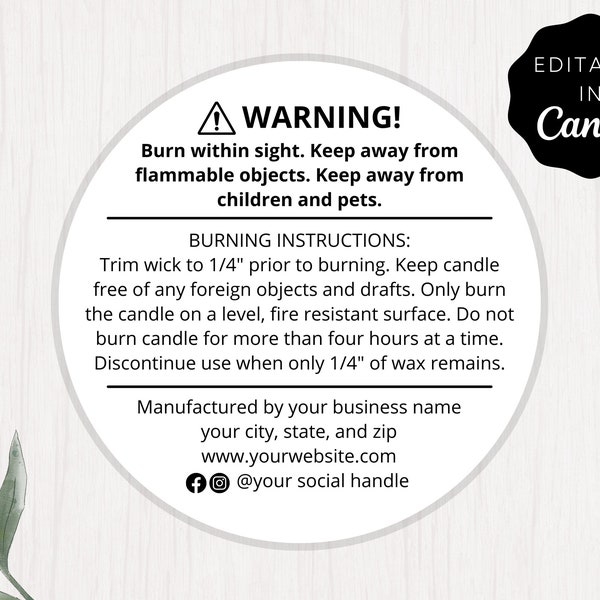 Candle Label Design - Etsy