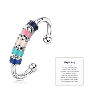 Fidget Ring Anxiety Relief Fidget Ring, STIM Jewels Stimming Jewelry ...