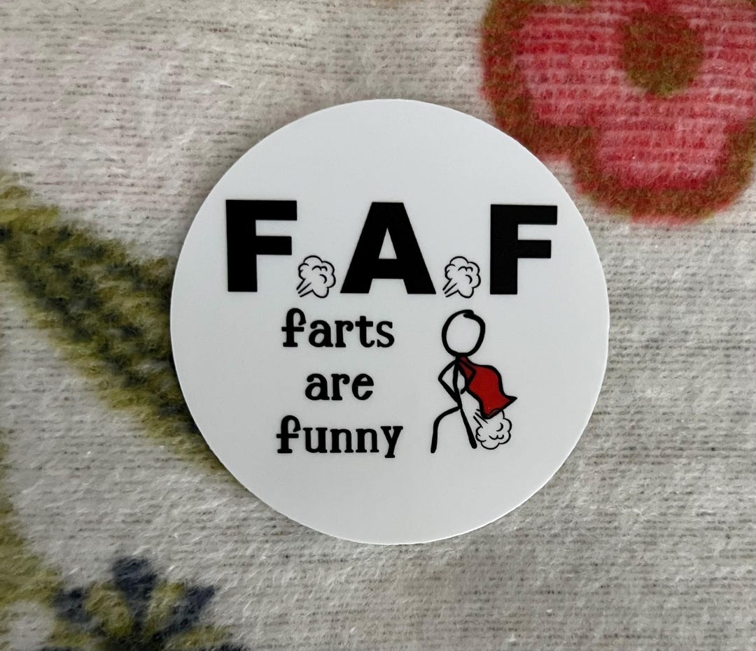 Farts Are Funny Circle Decal Waterproof Farting - Etsy