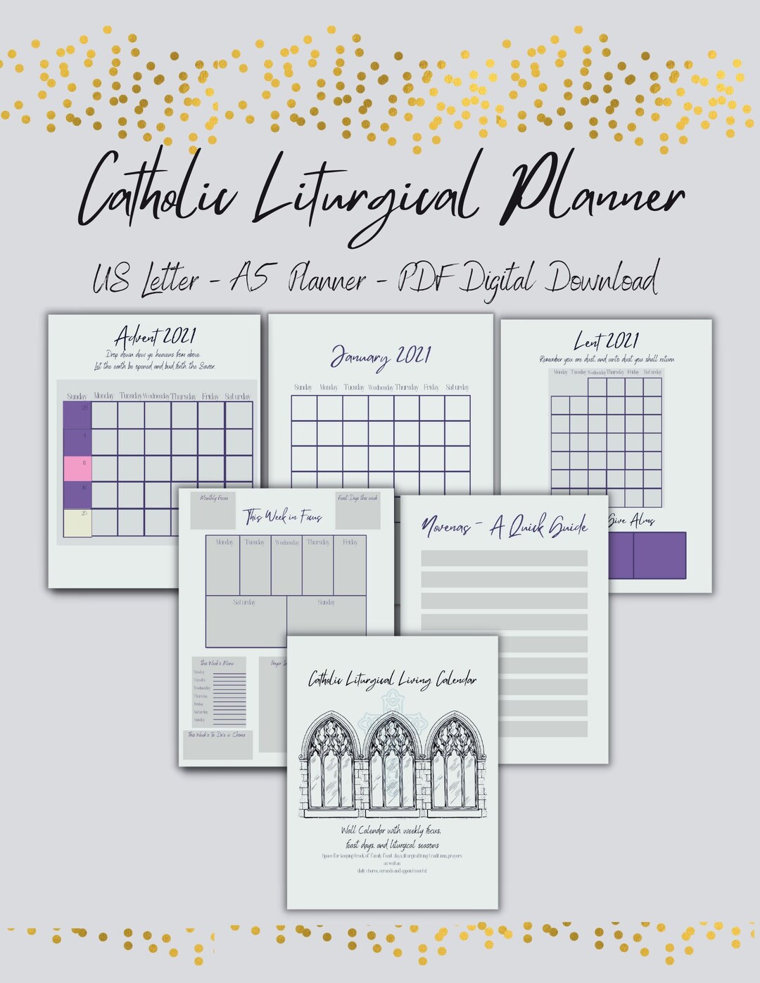 2022 Catholic Liturgical Living Planner Bundle Printable - Etsy