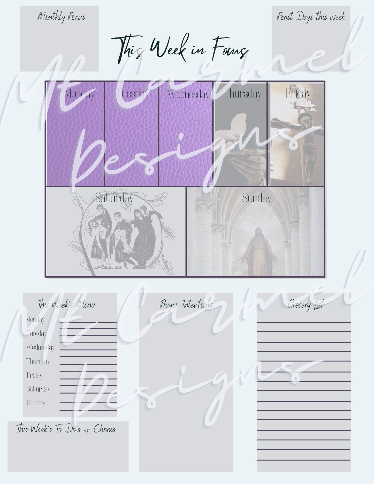 2022 Catholic Liturgical Living Planner Bundle Printable - Etsy