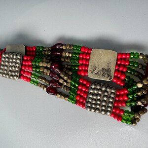 Vintage Nuristan Neck Collier, Authentic Handmade Brass & Czech Beads ...