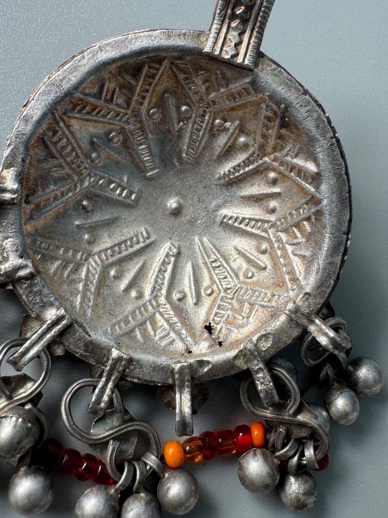 Vintage Afghan Kuchi Tribal Silver Pendant, Authentic Handmade Nomad ...