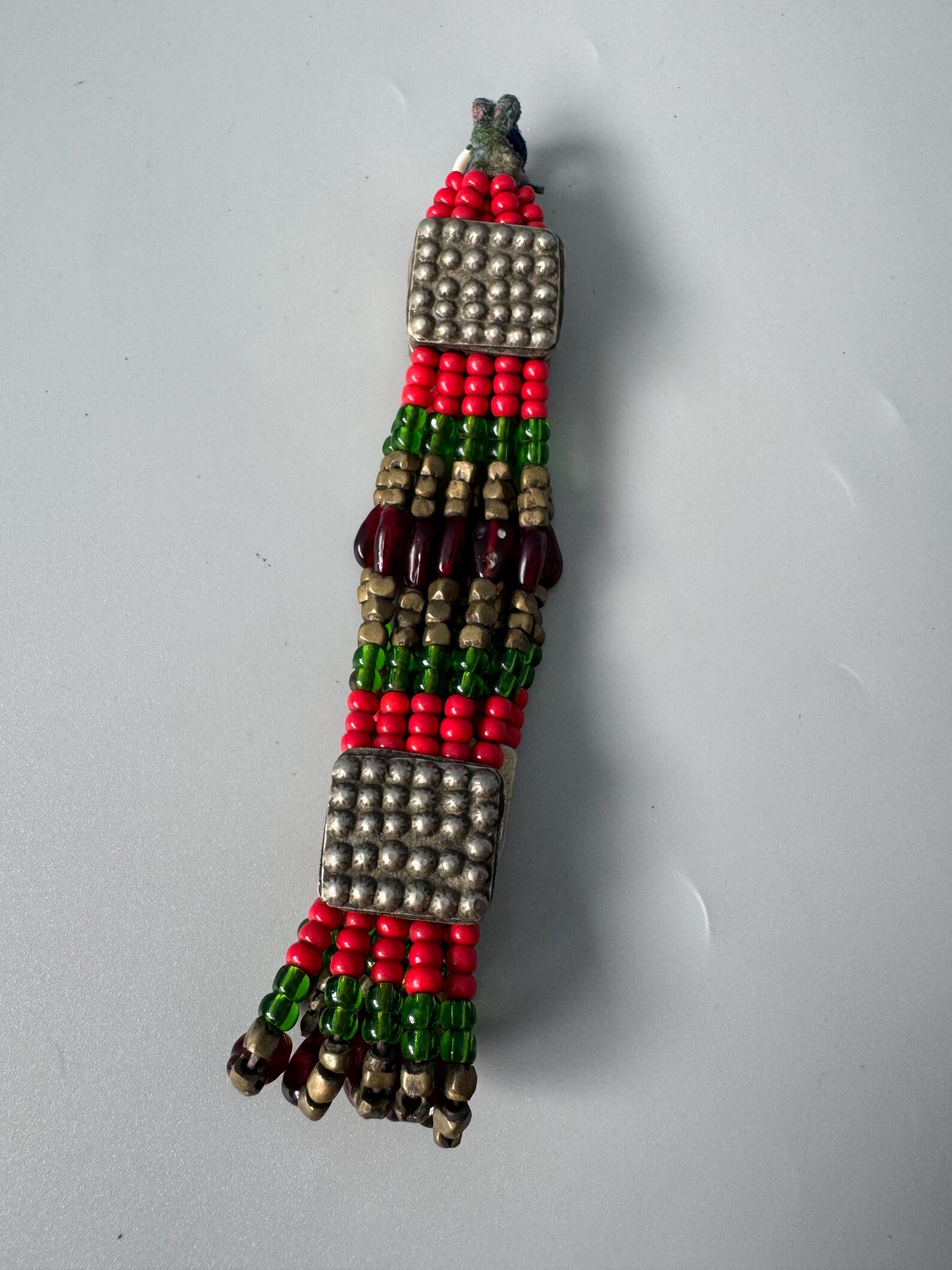 Vintage Nuristan Neck Collier, Authentic Handmade Brass & Czech Beads ...