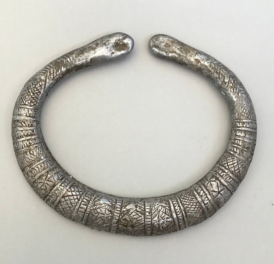 Rare Nuristani Aluminum Neck Torque Necklace, Authentic Aluminum Torc ...