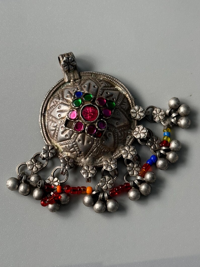 Vintage Afghan Kuchi Tribal Silver Pendant, Authentic Handmade Nomad ...