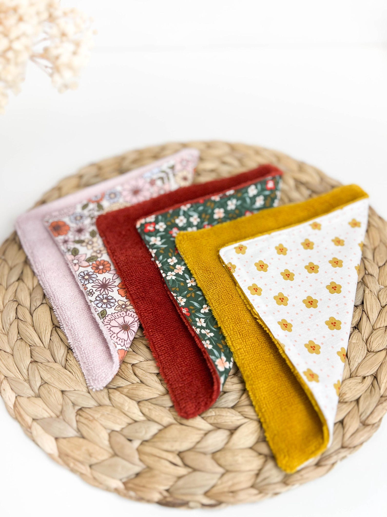 Mini Muslin Cotton Terry Cloth Face Towel, Reusable Eco-friendly Face ...