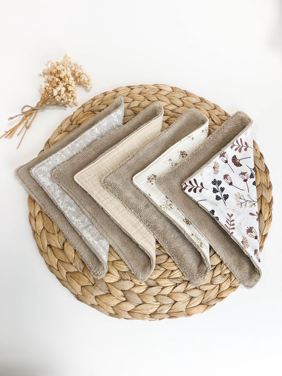Mini Muslin Cotton Terry Cloth Face Towel, Reusable Eco-friendly Face ...