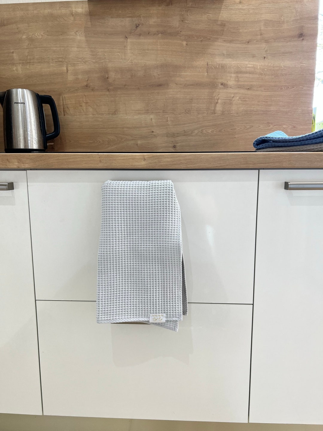 Waffle Washcloth Dish Towels With Loop Kitchen Tea Toweleco - Etsy