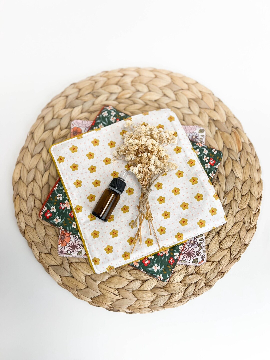 Mini Muslin Cotton Terry Cloth Face Towel, Reusable Eco-friendly Face ...