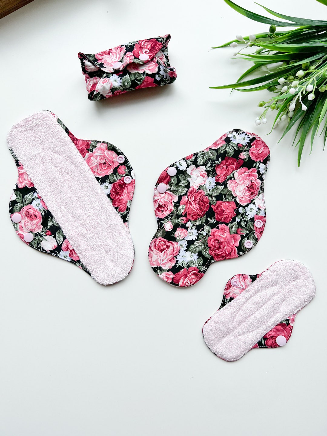 Compresas menstruales lavables con alas, Compresas de tela ...