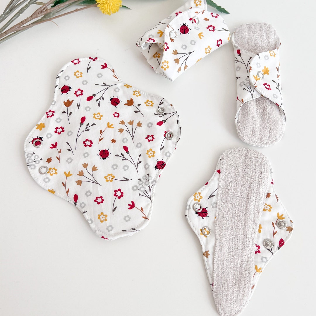 Menstrual Cloth Pads Reusable Bamboo Heavy Incontinence Pads, Sanitary ...