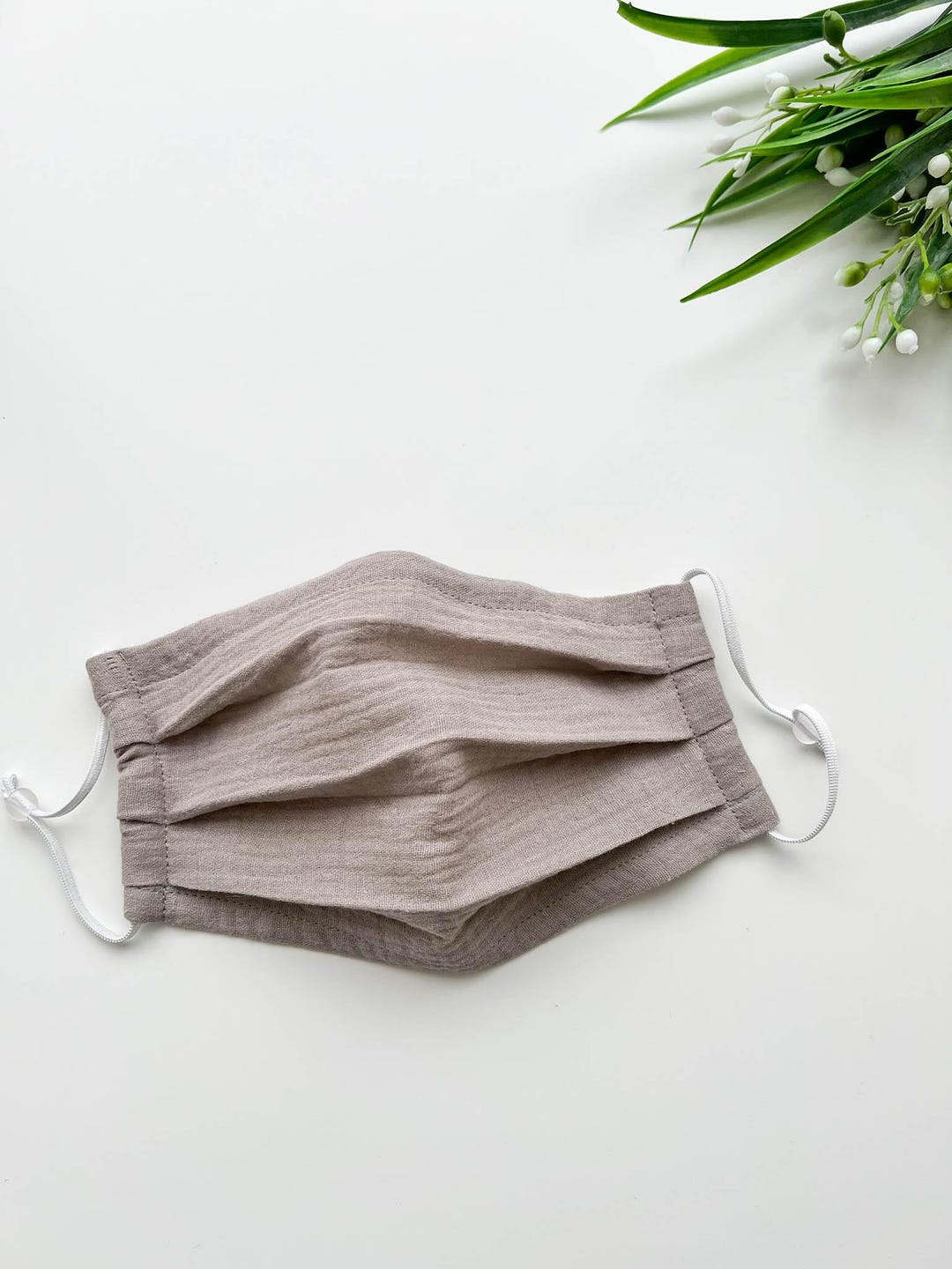 Organic Muslin Face Mask: Breathable Cotton Fabric Mask With Nose Wire ...