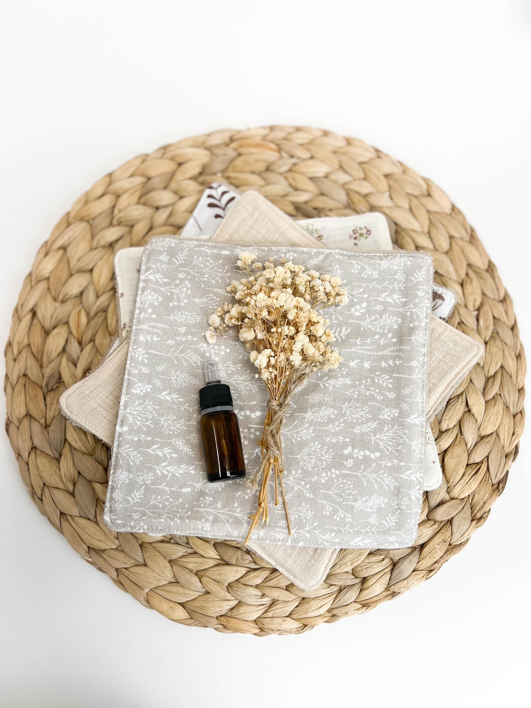 Mini Muslin Cotton Terry Cloth Face Towel, Reusable Eco-friendly Face ...