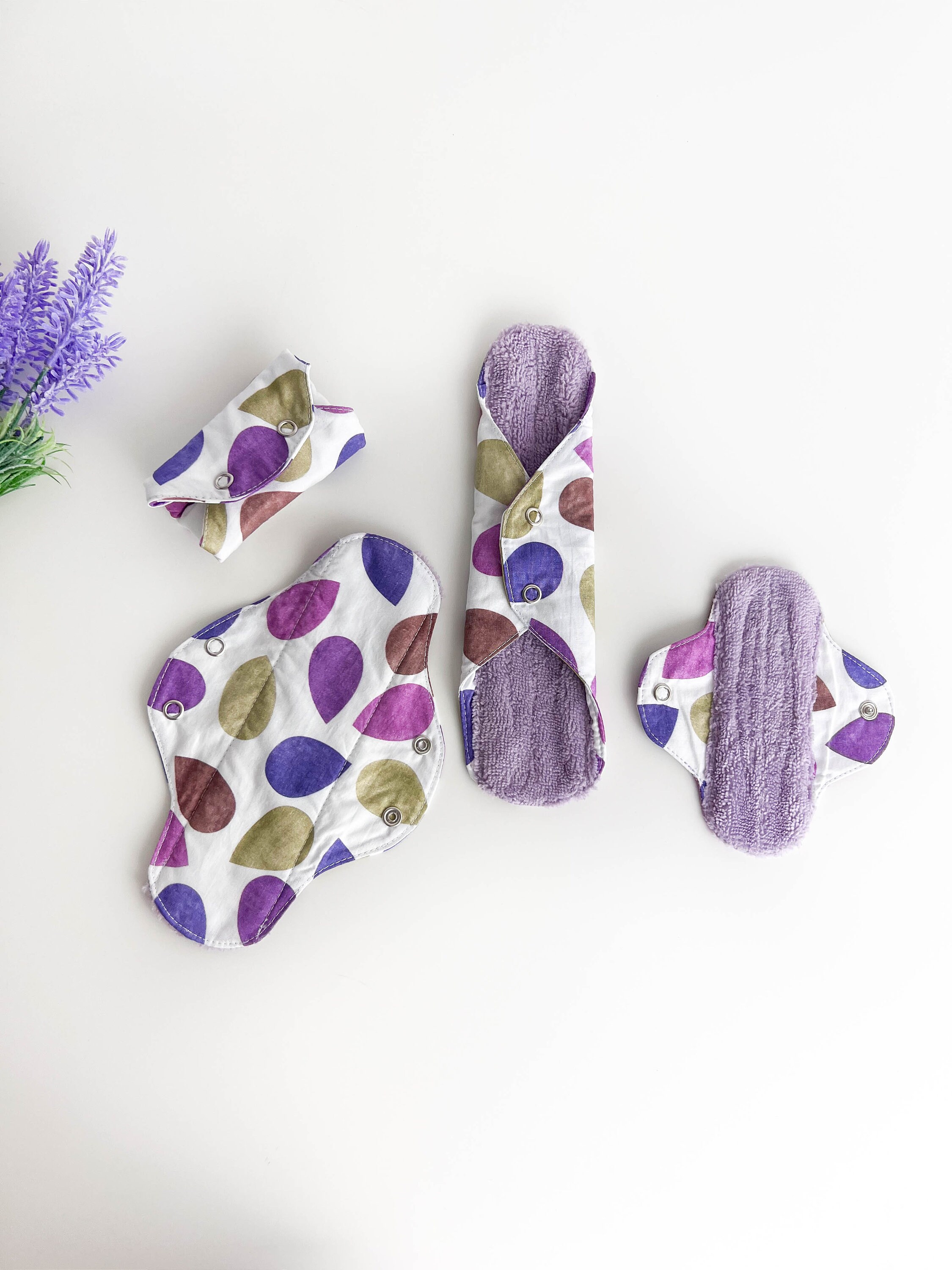 Reusable Menstrual Pads With Wings Absorbent Sanitary - Etsy