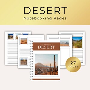 Desert Notebooking Pages | 27 Printable Pages - Etsy